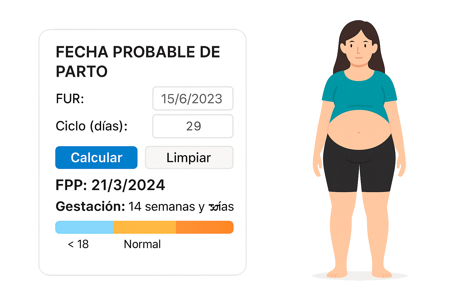 Calculadora de Fecha Probable de Parto | Vidaliax